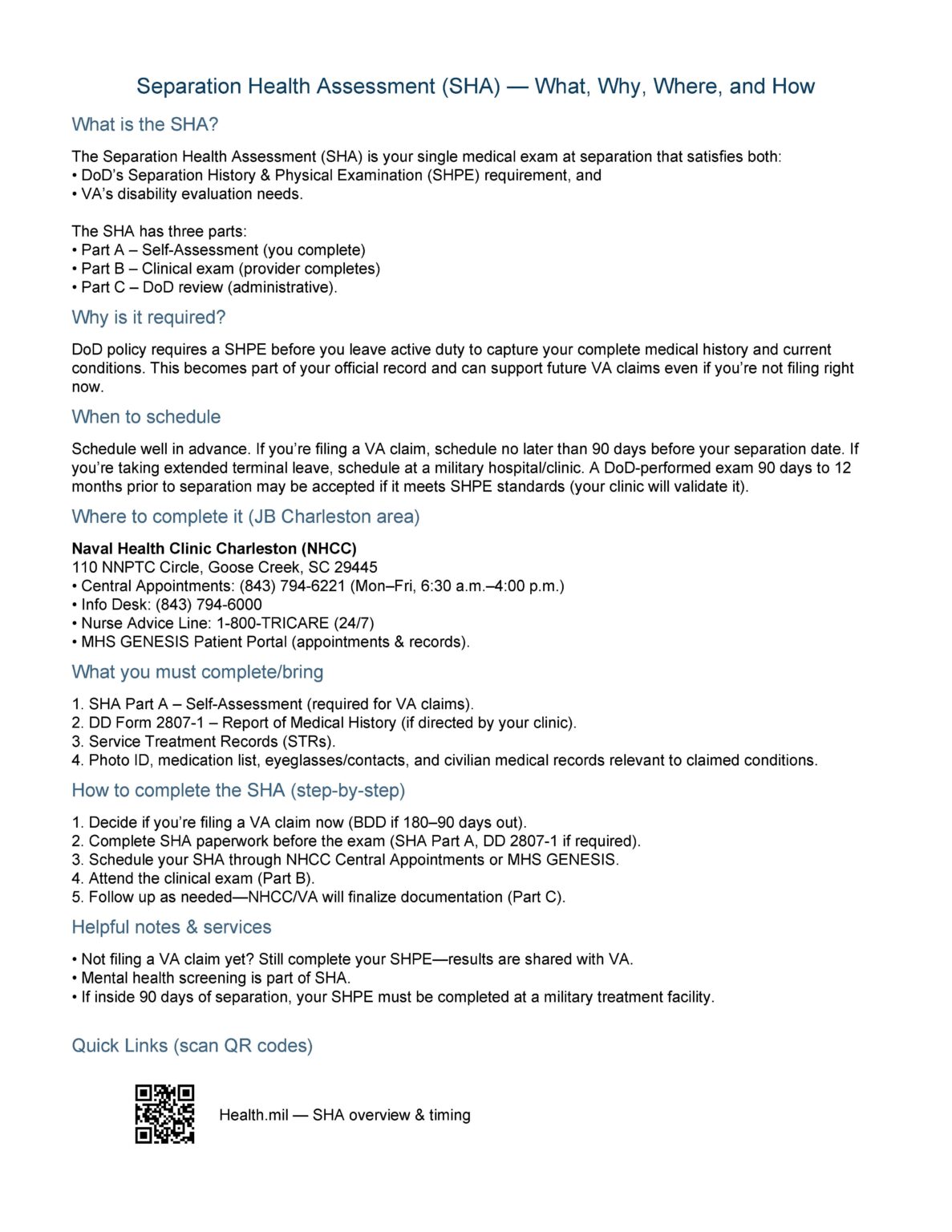 Transition Assistance Program – JB CHS Military and Family Readiness